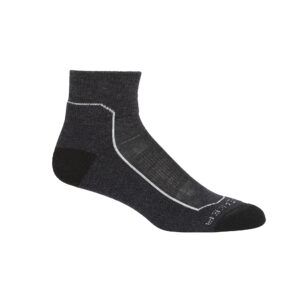 Icebreaker Merino Men's Hike+ Light Mini Sock, Jet Heather, Large