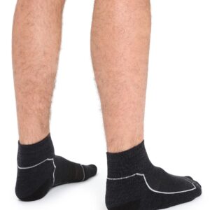 Icebreaker Merino Men's Hike+ Light Mini Sock, Jet Heather, Large