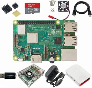 digishuo 9 in 1 complete starter kit raspberry pi 3 model b+(b plus) module&two cases&hdmi cable&32g sd card&heatsink kit&fan