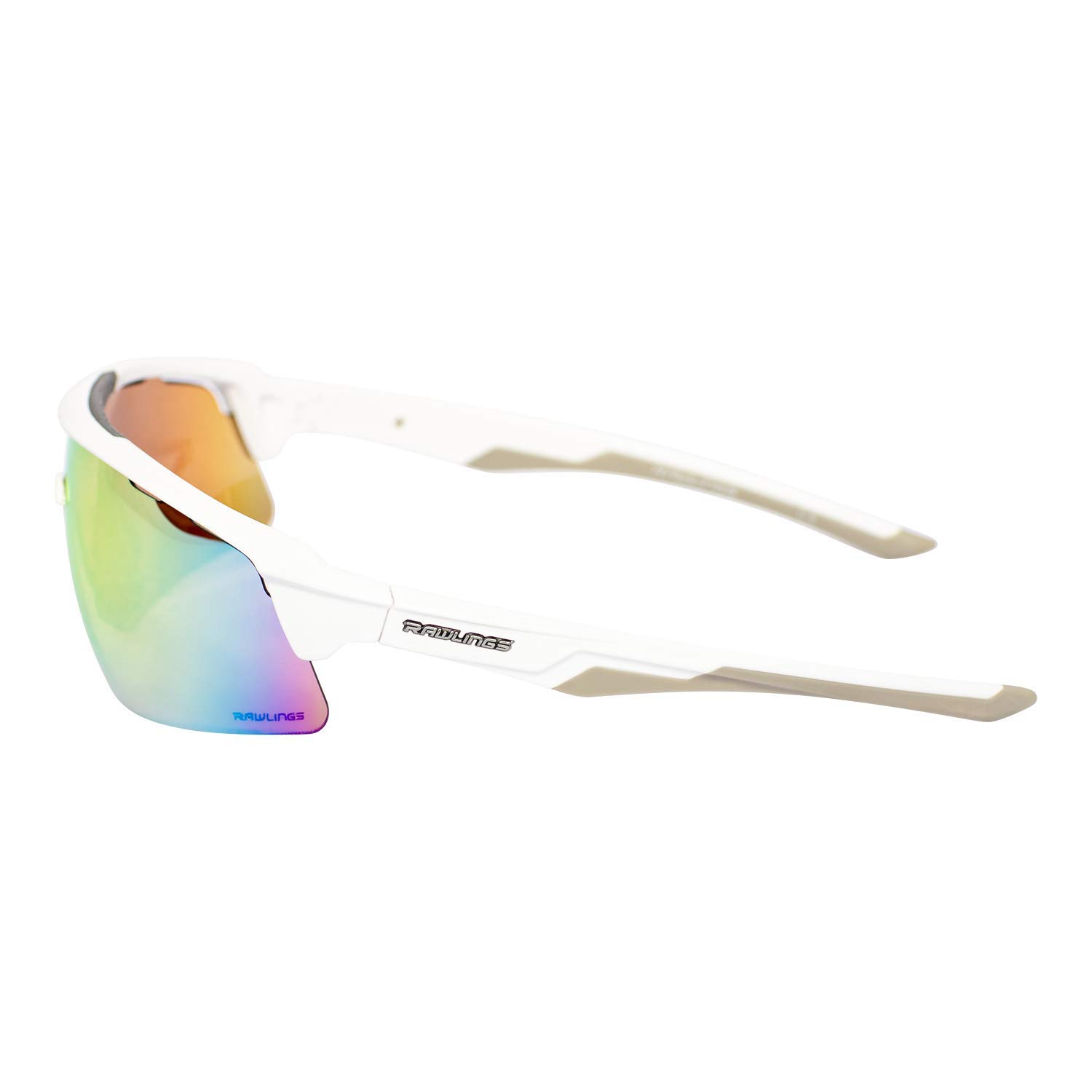 Rawlings Baseball Sunglasses or Softball Sunglasses - Ages 10 to Adult - Unisex Fit - Cycling Sunglasses - White/Orange/Multi