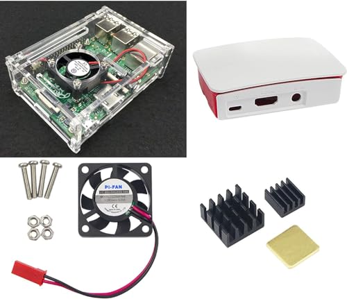 DIGISHUO 9 in 1 Complete Starter Kit Raspberry Pi 3 Model B Module&Two Cases&HDMI Cable&32G SD Card&Heatsink Kit&P Fan