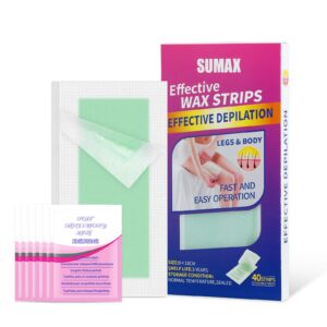 wax strips, 40 strips body wax strips, for women body and legs bikini brazilian wax strips diy wax strips hair removal