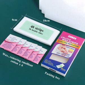 Wax Strips, 40 Strips Body Wax Strips, for Women Body and Legs Bikini Brazilian Wax Strips Diy Wax Strips Hair Removal