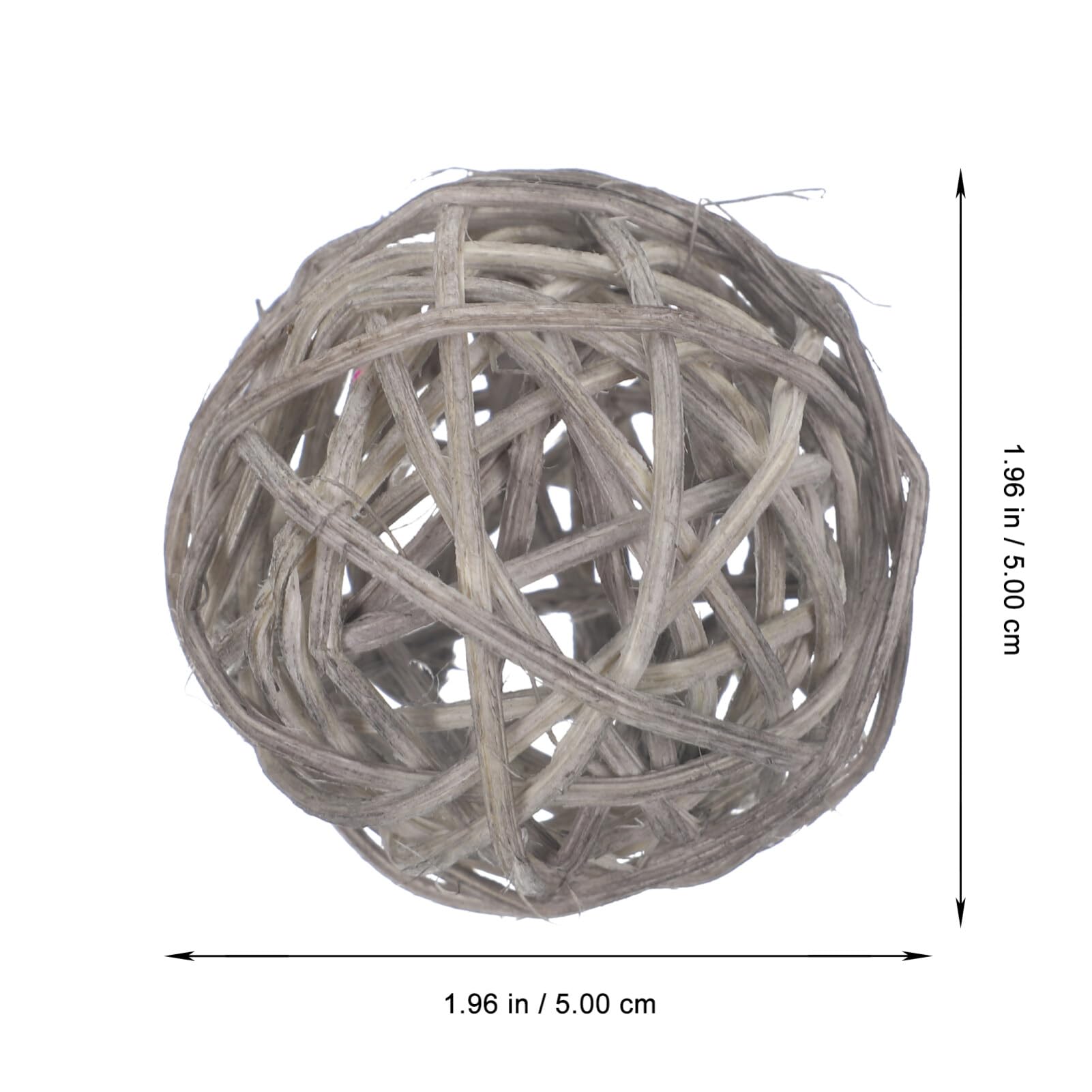 ARTIBETTER 15pcs Rattan Ball Wicker Ball Decorative Ball Vase Fillers Sphere Orbs Christmas Tree Ornaments Wedding Centerpieces Home Patio Garden Hanging Decoration Grey 5cm