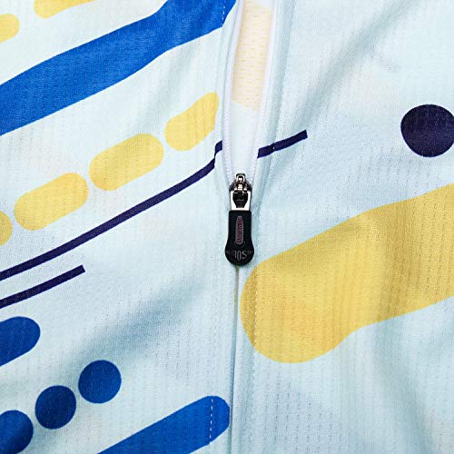 PSPORT Men's Cycling Jersey Funny Bike Shirt Short Sleeve Road Biking Jersey Bicycle Clothing Tops with 3 Rear Pockets