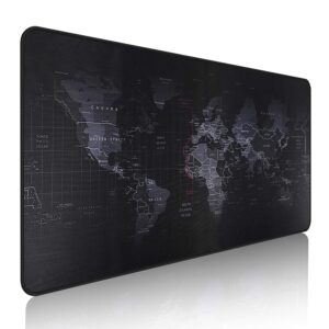 efish xx large gaming mouse map pad 900×400×3mm (35.40x15.7x0.12 inch),with non-slip base,waterproof and foldable pad,desktop pad suitable for gamers,suitable for desktop,office and home,black