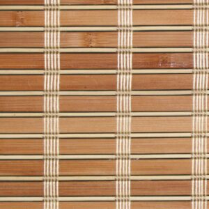 LANTIME Wood Window Blinds Shades, Lined Blackout Bamboo Roller Shades, Easy Installation for Home and Garden, Pattern 8