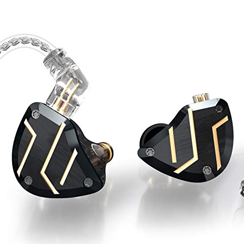 CCA C10 Pro in-Ear Monitor,HiFi 1DD 4BA Hybrid Five Drivers in-Ear Earphone,Aluminum Alloy Shell+Resin Cavity Wired Earbuds with 0.75mm CPin Gold Plated Detachable Cable (No Mic, C10pro Black)