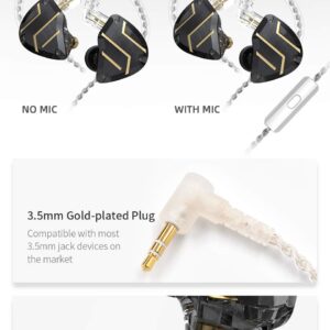 CCA C10 Pro in-Ear Monitor,HiFi 1DD 4BA Hybrid Five Drivers in-Ear Earphone,Aluminum Alloy Shell+Resin Cavity Wired Earbuds with 0.75mm CPin Gold Plated Detachable Cable (No Mic, C10pro Black)