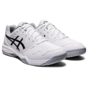 ASICS Men's Gel-Dedicate 7 Tennis Shoes, 11, White/Black