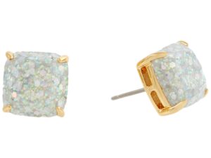 kate spade new york mini small square studs earrings opal one size