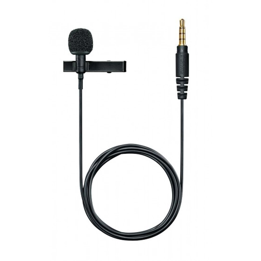 Shure MVL Lavalier Microphone for iPhone & Tablet - External Clip On Mini Lapel Mic for Video Recording & Vlogging with 3.5mm Connector, Windscreen, Mount & Carrying Pouch