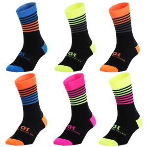 guaziv cycling socks for men & women，colorful compression hiking socks running socks for travelling, walking, climbing