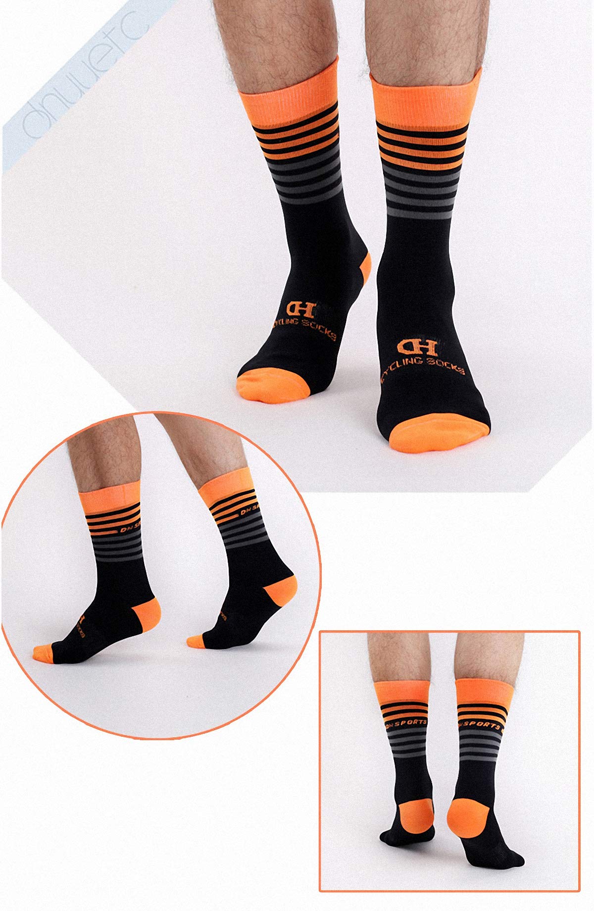 GuaziV Cycling Socks for Men & Women，Colorful Compression Hiking Socks Running Socks for Travelling, Walking, Climbing