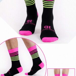 GuaziV Cycling Socks for Men & Women，Colorful Compression Hiking Socks Running Socks for Travelling, Walking, Climbing