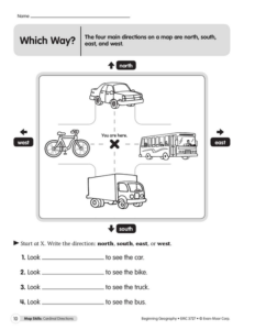 map skills: cardinal directions