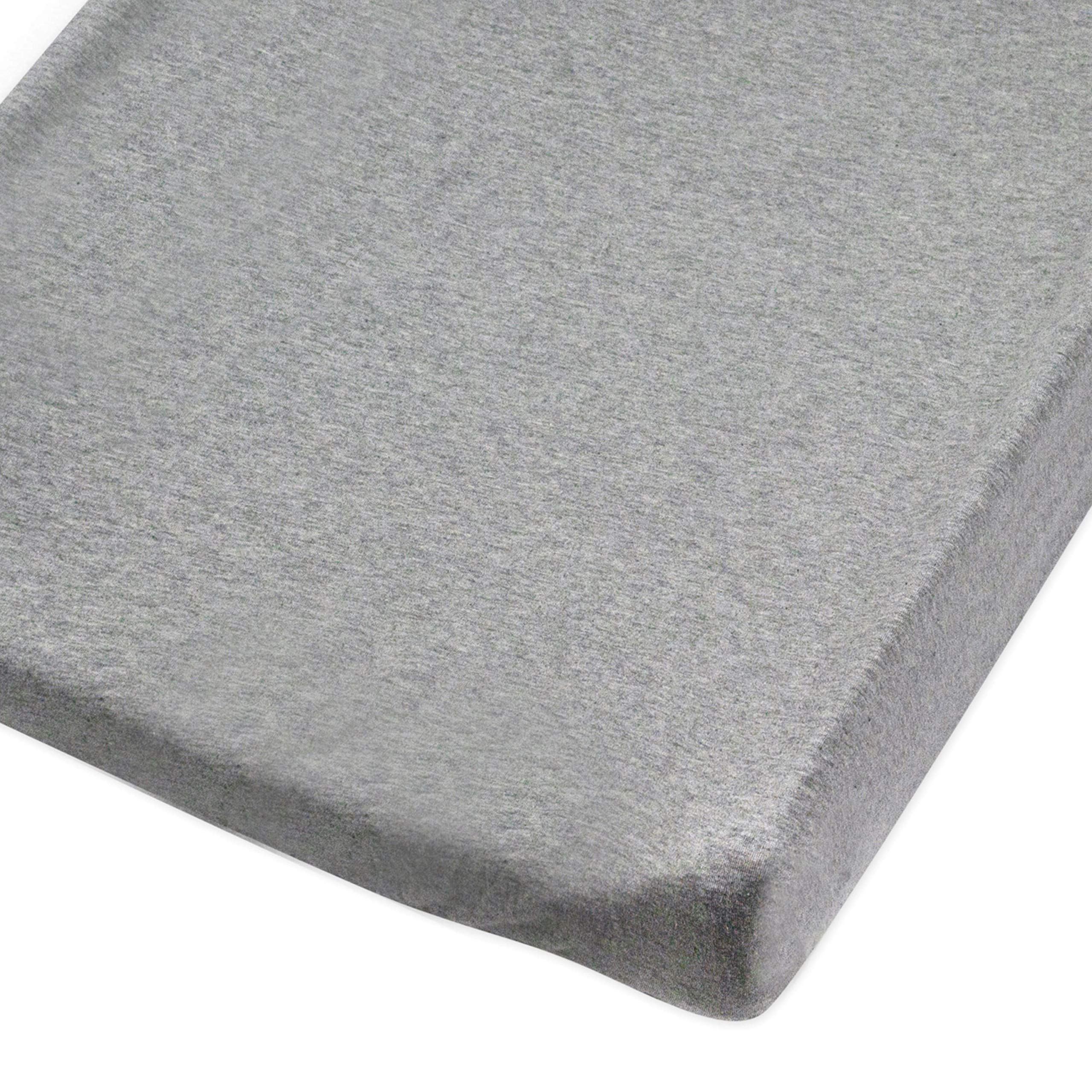 HonestBaby Organic Cotton Changing Pad Covers (Set of Two), Gray Heather, One Size