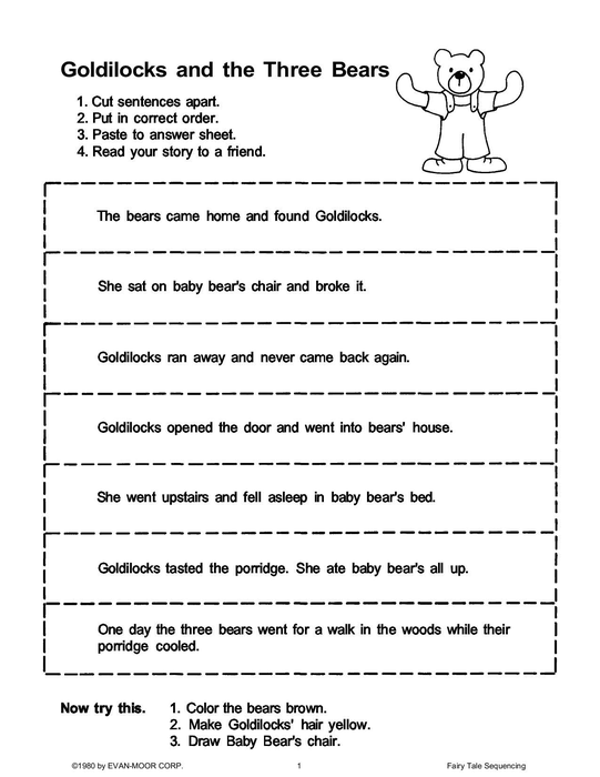 Goldilocks and the Three Bears (Sequencing)