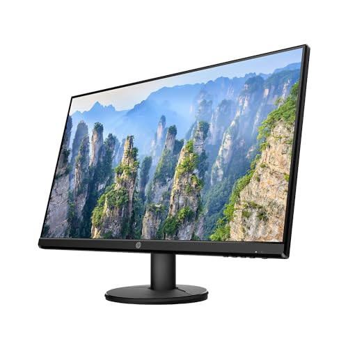 HP V27i FHD Monitor | 27-inch Diagonal Full HD Computer Monitor with IPS Panel and 3-Sided Micro Edge Design | Low Blue Light Screen with HDMI and VGA Ports | (9SV92AA#ABA) Black