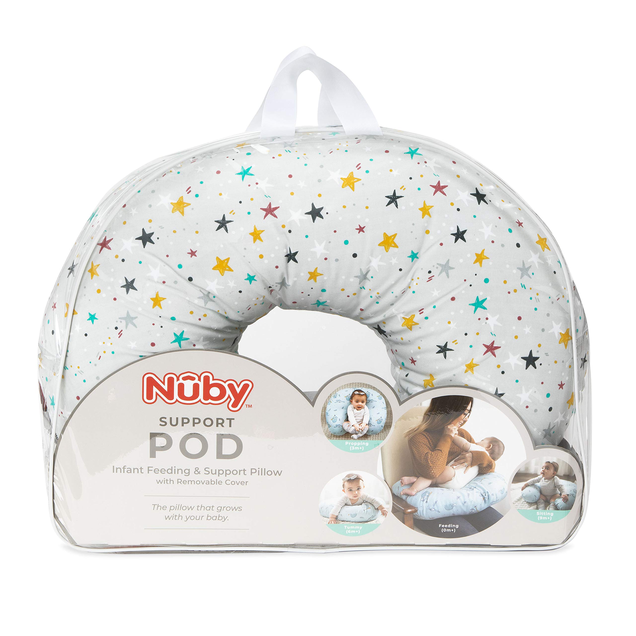 Nuby Support Pod Infant Breastfeeding Support Pillow by Dr. Talbot's, Star Print