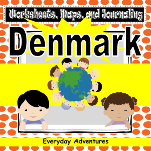 denmark notebooking pages, worksheets, and maps for grades 3 through 6 (geography)