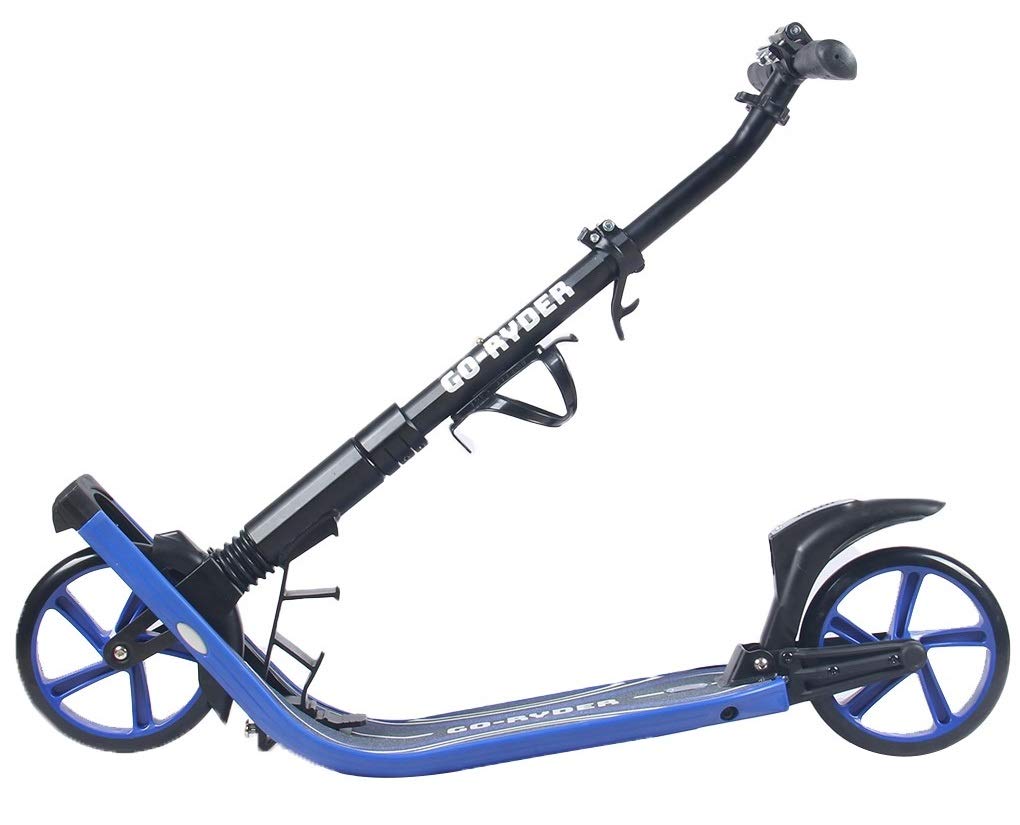 8 inch Large Wheel Kick/Push Scooter for Adults & Teens > Easy Folding > Adjustable Handlebars > Dual Suspension