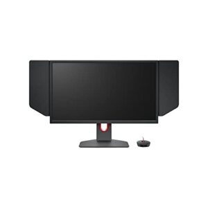 benq zowie xl2546k 24.5-inch 240hz gaming monitor | 1080p 1ms dyac+ smaller base flexible height & tilt adjustment xl setting to share customizable quick menu s-switch shield, dark grey