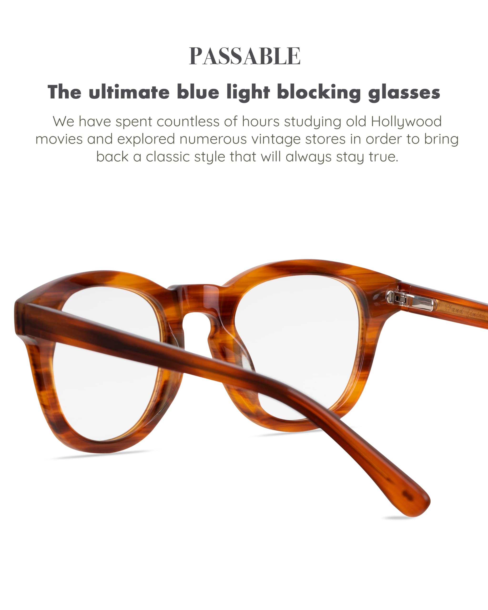 Christopher Cloos - Passable Bourbon - Danish Design Blue Light Glasses for Men & Women - Fashion designer glasses - Computer Glasses - Unisex - Non Prescription - Prescription Ready