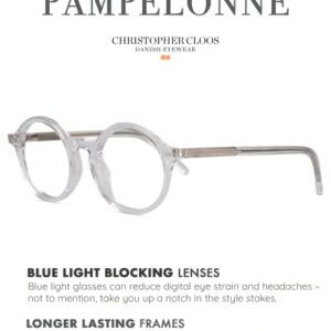 Christopher Cloos - Pampelonne On The Rocks - Danish Design Blue Light Glasses for Men & Women - Fashion designer glasses - Computer Glasses - Unisex - Non Prescription - Prescription Ready