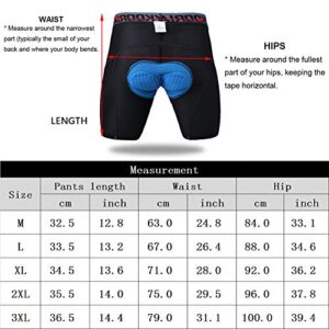 Sykooria 2 Pack Men's Bicycle Riding Pants Biking Clothes 3D Padded with Padding