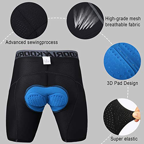 Sykooria 2 Pack Men's Bicycle Riding Pants Biking Clothes 3D Padded with Padding