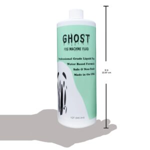 GHOST Fog Machine Fluid - High Density Fog Juice for Water Based Foggers (1 Quart) - Non-Toxic