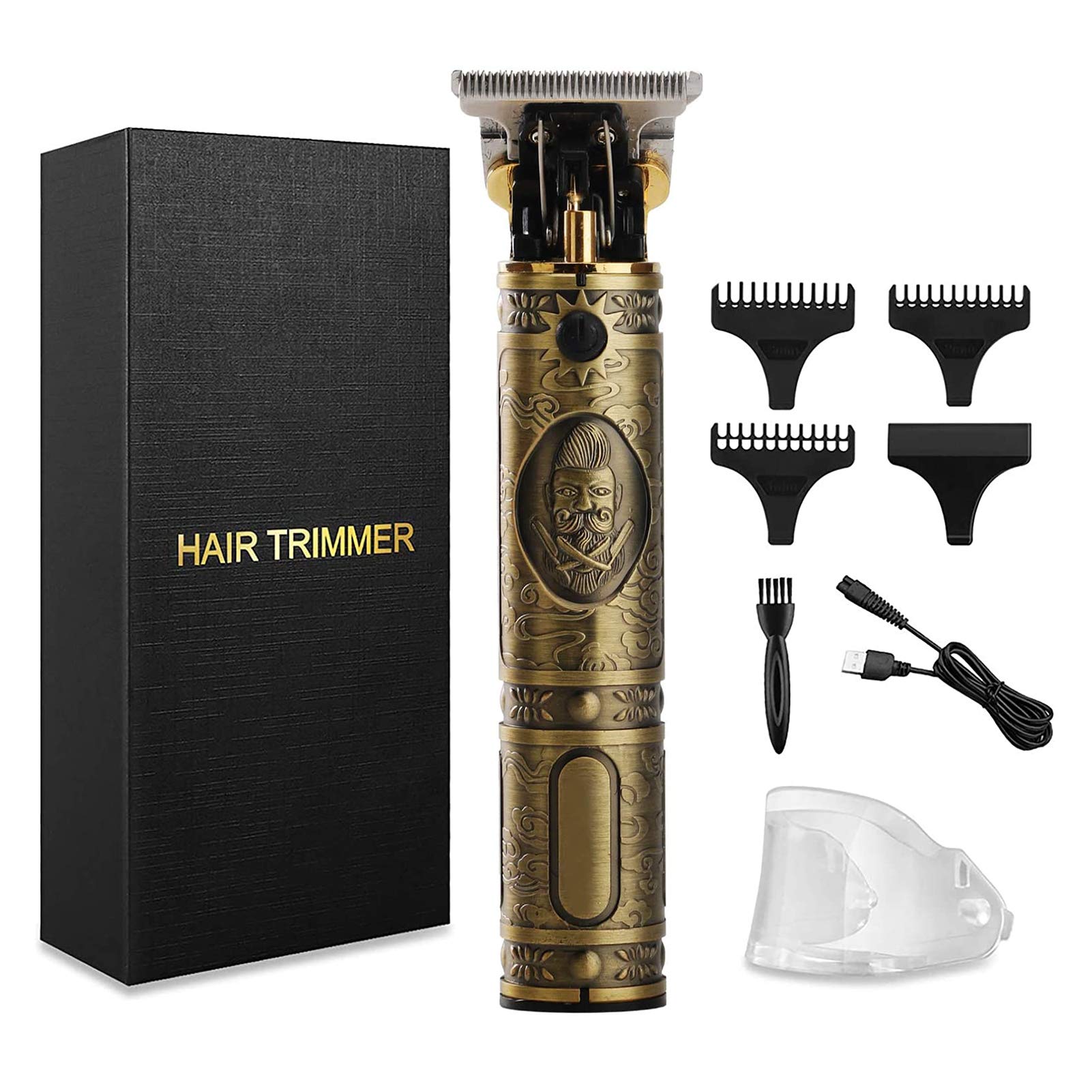 Hair Clippers for Men, Professional Hair Trimmer T-Blade Trimmer Electric Haircut Kit Cordless Rechargeable Zero Gapped Edgers Clippers Beard Trimmers Grooming Kit Men's Gift