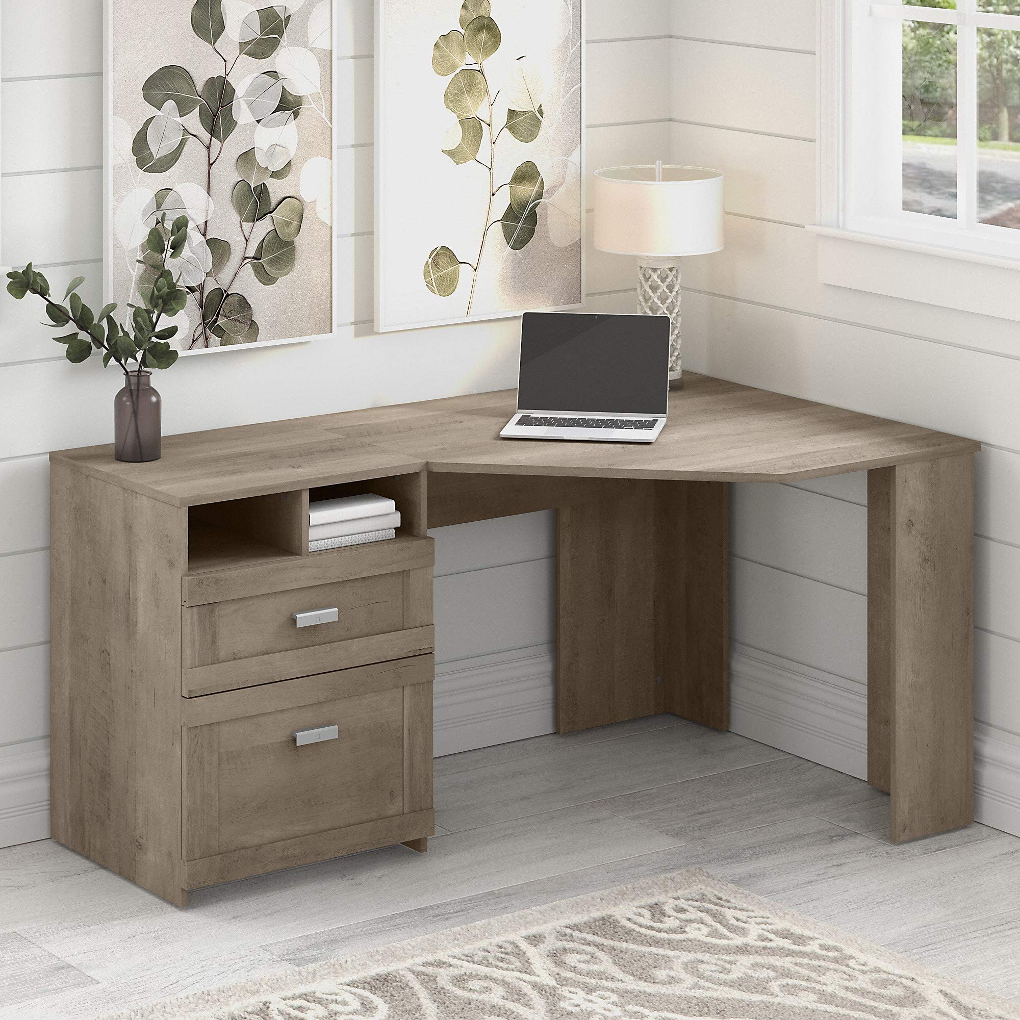 Bush Furniture Wheaton Home Office Desk, 60W, Driftwood Gray