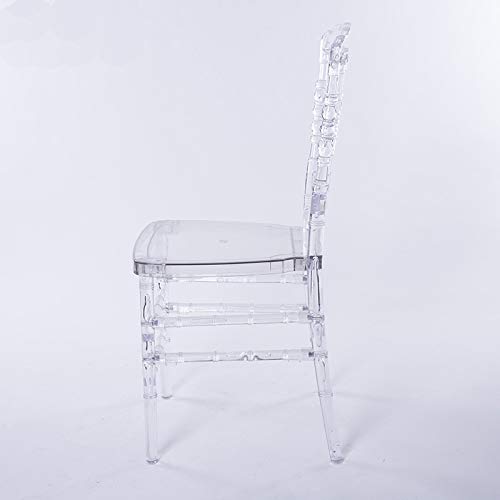 2 Napoleon Chairs Modern Furniture Clear Transparent Crystal for Home Banquet Wedding Restaurant Dining Room Outdoor Hotel Hall Rental Christmas Party Office