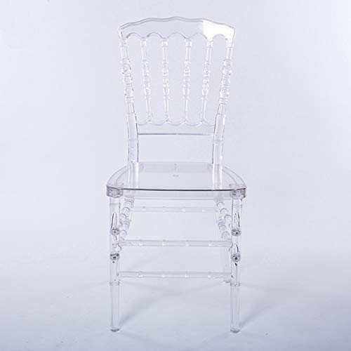 2 Napoleon Chairs Modern Furniture Clear Transparent Crystal for Home Banquet Wedding Restaurant Dining Room Outdoor Hotel Hall Rental Christmas Party Office