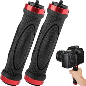 camera handle grip mount, chromlives 1/4'' camera stabilizer, dslr top handheld grip with 1/4'' male screw for digital video camera camcorder action camera led video light smartphone 2pack