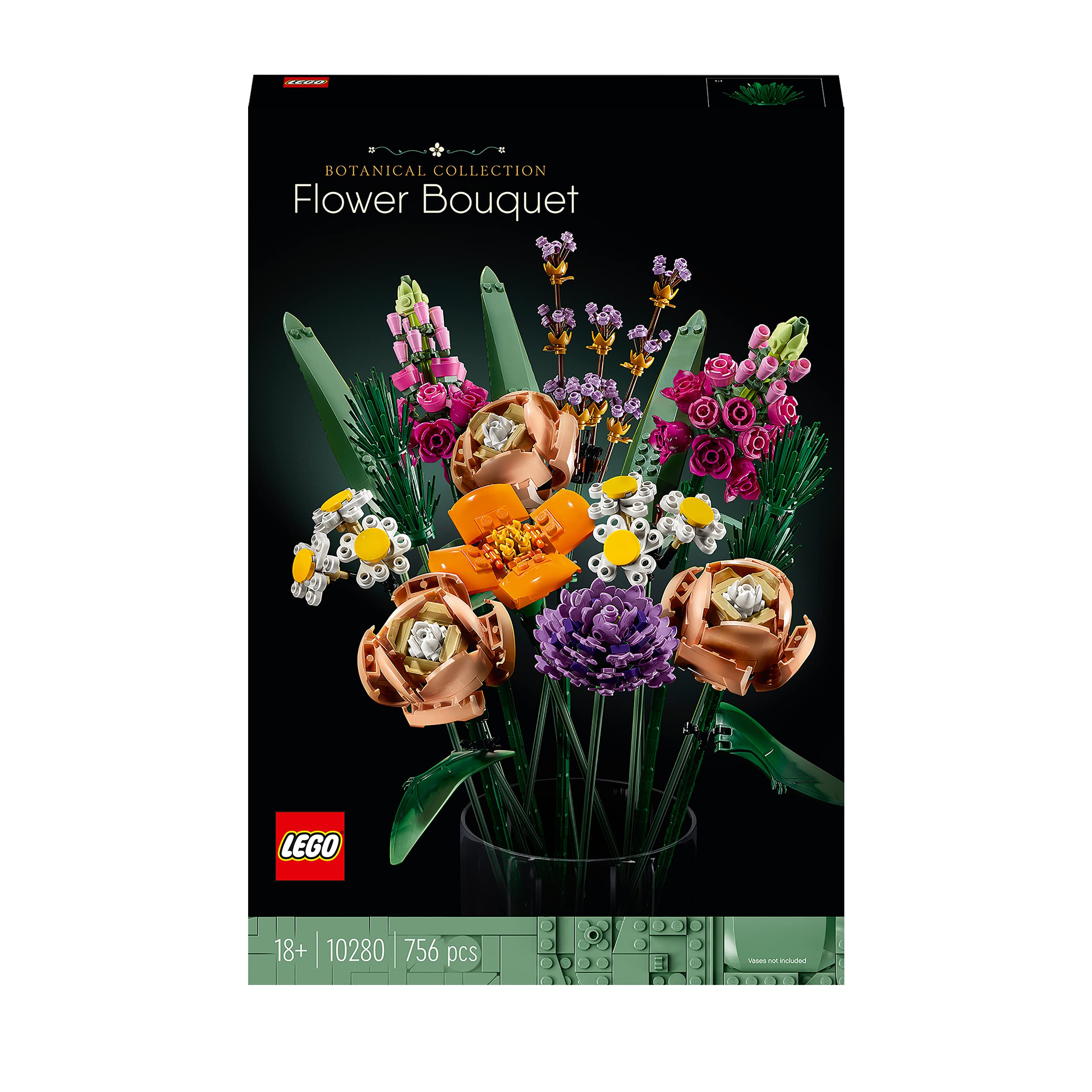 LEGO® Icons Flower Bouquet 10280 Building Kit; A Unique Flower Bouquet Gift and Creative Project for Adults