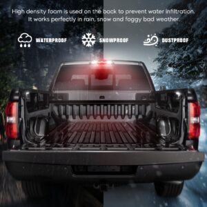 LED Third 3rd Brake Light Fit for Ford Ranger 1993-2011, Fit for Ford F250/ F350/ F450/ F550 Super Duty, Explorer Sport Trac 2001-2005, Fit for Mazda B2300/ B4000 1994-2010 (Black Housing Smoke Lens)