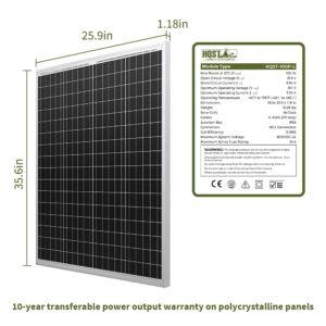 HQST 200 400 Watt Polycrystalline 12V 24V Solar Panel, High Efficiency Module PV Power for Battery Charging Boat, Caravan, RV and Any Other Off Grid Applications (400W W/30A)