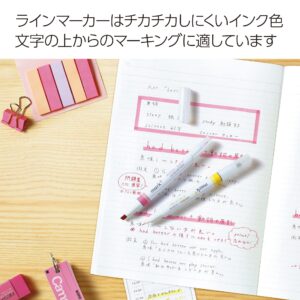 KOKUYO Mark+ Two Way Color Marker, 5-Pack(Pink, Blue, Green, Purple, and Yellow) PM-MT200-5S