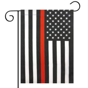 garden flag thin red line firemen firefighter garden flag,garden decoration flag,indoor and outdoor flags,celebration parade flags,firefighter party events celebration,double-sided