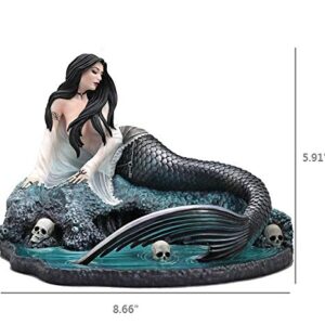 Veronese Design 8 5/8 Inch Sirens Lament by Anne Stokes Hand Painted Resin Mermaid Statue Home Decor