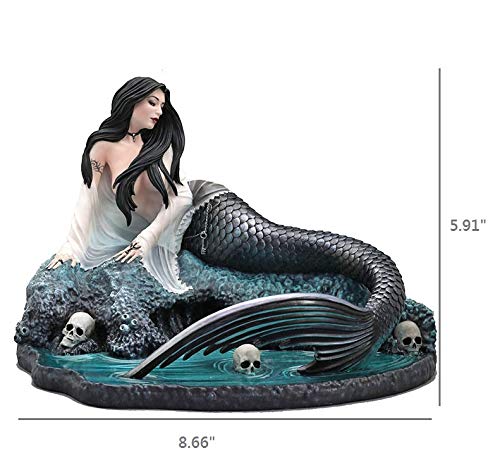 Veronese Design 8 5/8 Inch Sirens Lament by Anne Stokes Hand Painted Resin Mermaid Statue Home Decor