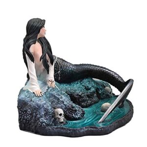 Veronese Design 8 5/8 Inch Sirens Lament by Anne Stokes Hand Painted Resin Mermaid Statue Home Decor