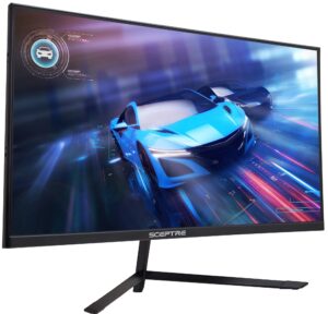 sceptre 27-inch fhd 1080p ips led gaming monitor 1ms hdmi x3 displayport up to 144hz amd freesync premium build-in speakers, edgeless machine black (e275b-fpn168)