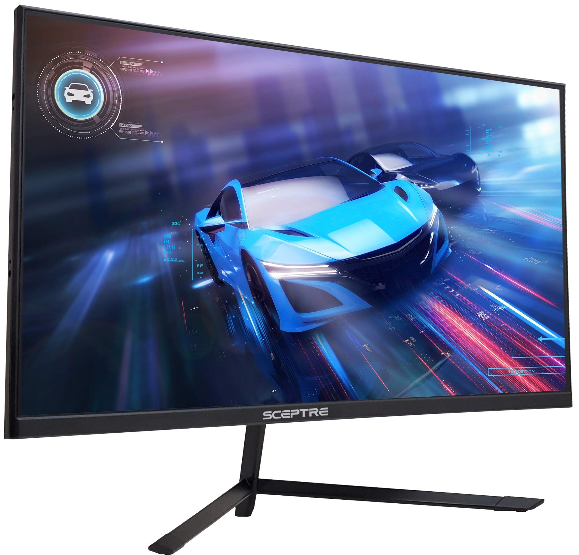 Sceptre 27-inch FHD 1080p IPS LED Gaming Monitor 1ms HDMI x3 DisplayPort up to 144Hz AMD FreeSync Premium Build-in Speakers, Edgeless Machine Black (E275B-FPN168)