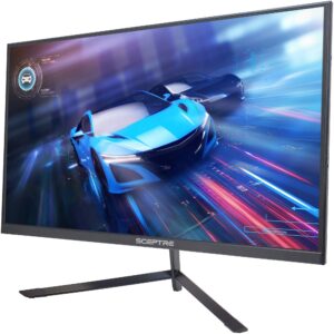 Sceptre 27-inch FHD 1080p IPS LED Gaming Monitor 1ms HDMI x3 DisplayPort up to 144Hz AMD FreeSync Premium Build-in Speakers, Edgeless Machine Black (E275B-FPN168)