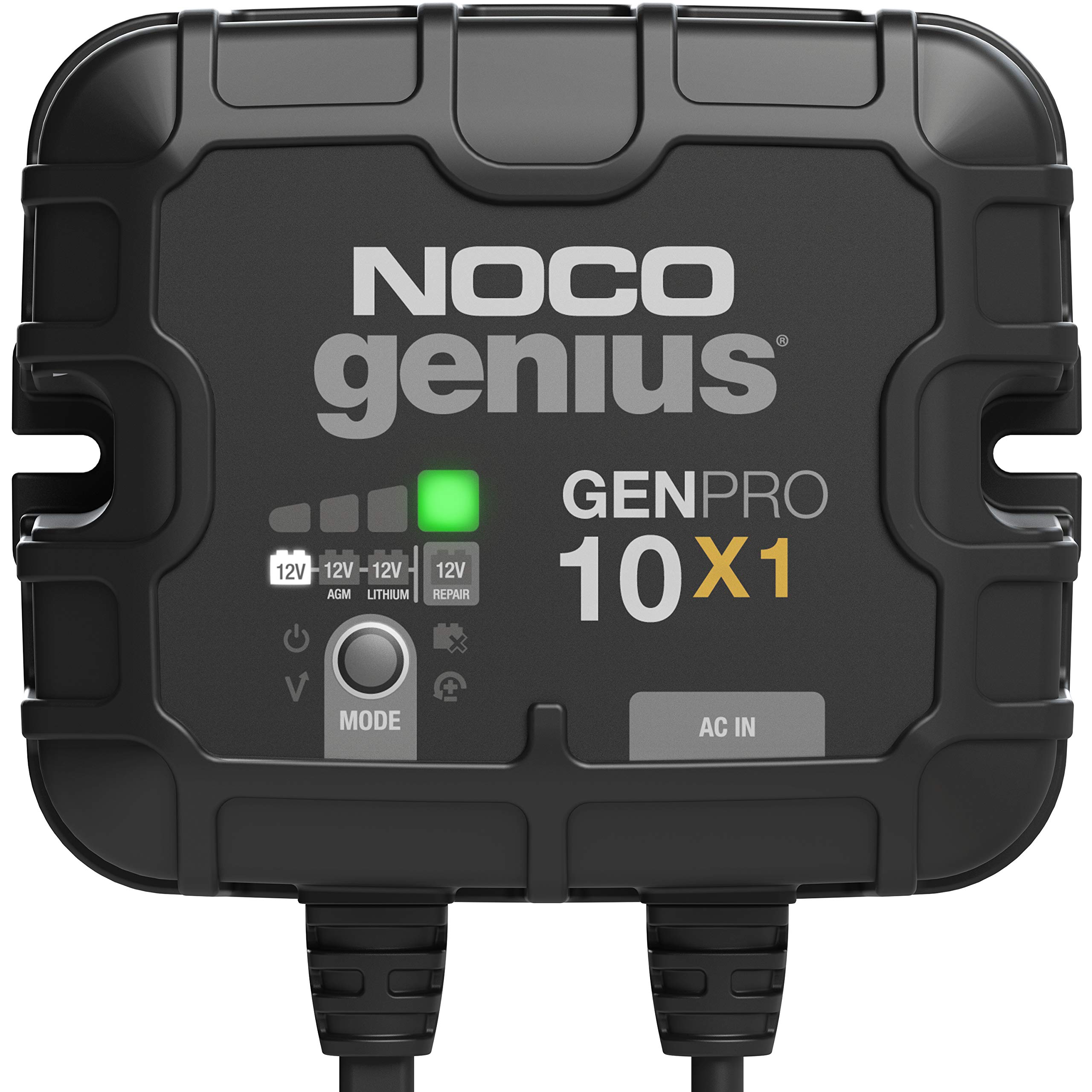 NOCO Genius GENPRO10X1, 1-Bank, 10A (10A/Bank) Smart Marine Battery Charger, 12V Waterproof Onboard Boat Charger, Battery Maintainer and Desulfator for AGM, Lithium (LiFePO4) and Deep-Cycle Batteries