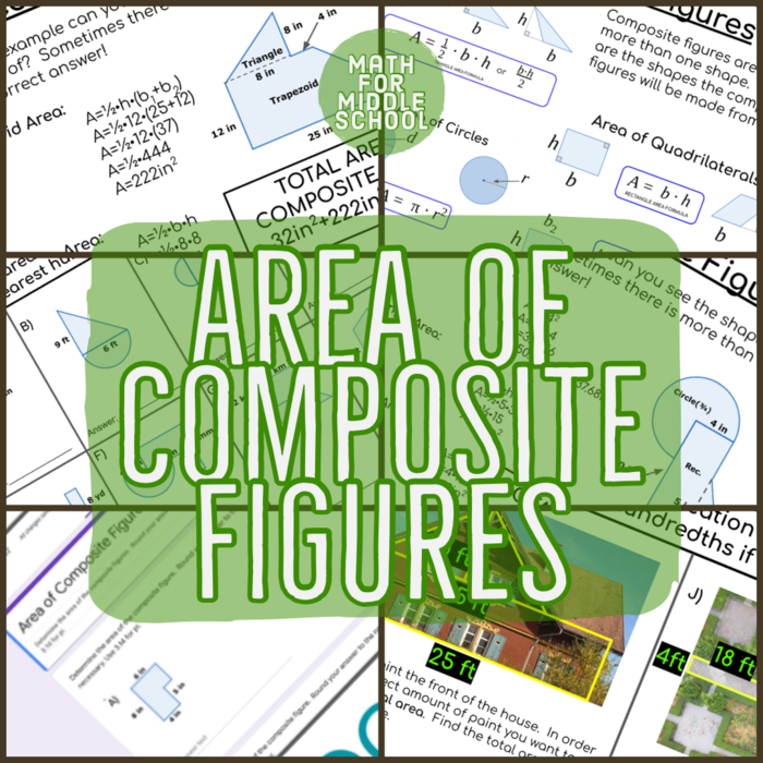 Area of Composite Figures with GOOGLE FORM for distance learning